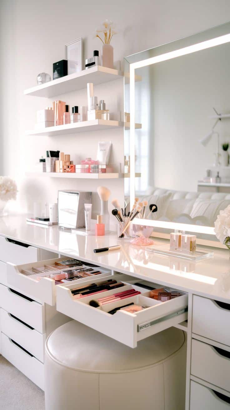10+ Makeup Vanity Table Ideas That Make Getting Ready Feel Fun Again